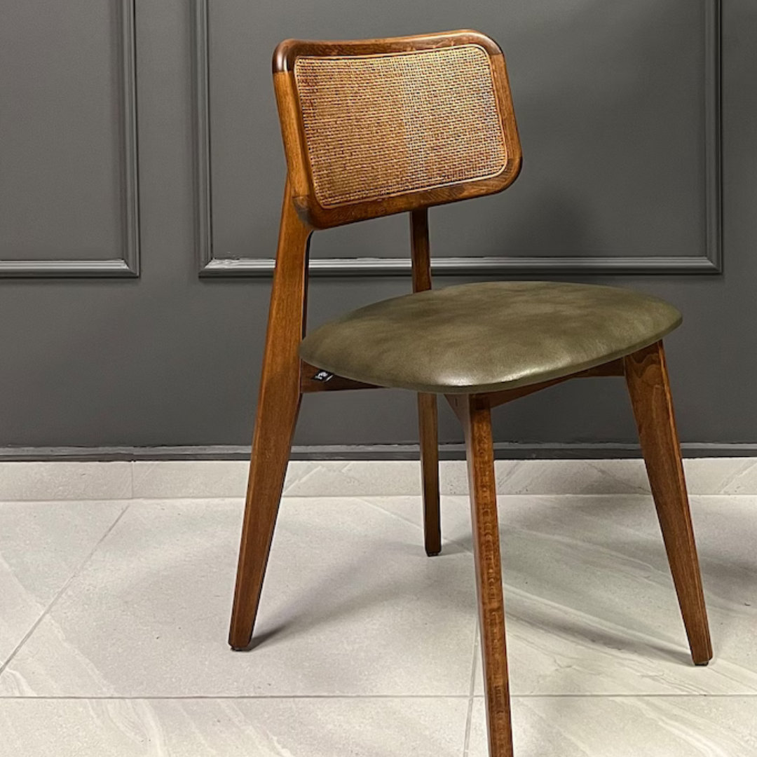 Bayou Breeze Benes Leather Side Chair Dining Chair | Wayfair