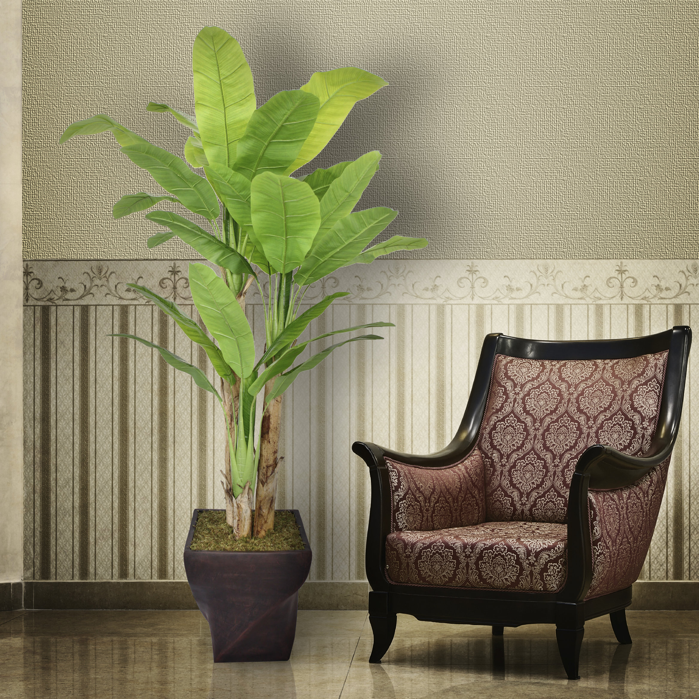 The Twillery Co.® Panama Tall Banana Leaf Tree in Planter & Reviews ...