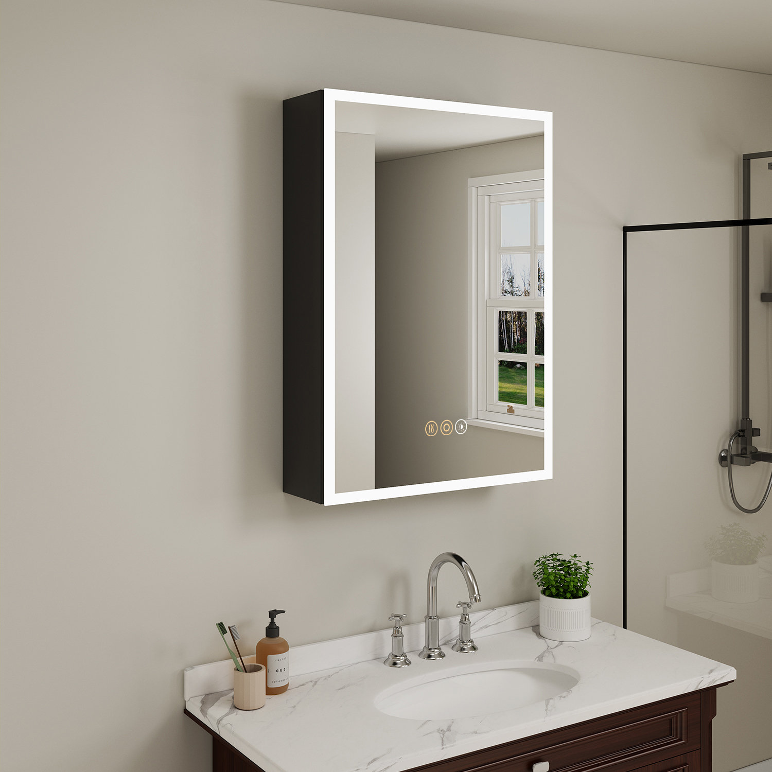 Orren Ellis Tyrise Recessed or Surface Mount Frameless LED Medicine ...