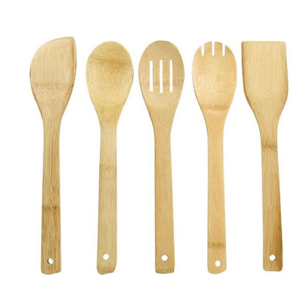 Popity Home 5 -Piece Bamboo Cooking Spoon Set | Wayfair