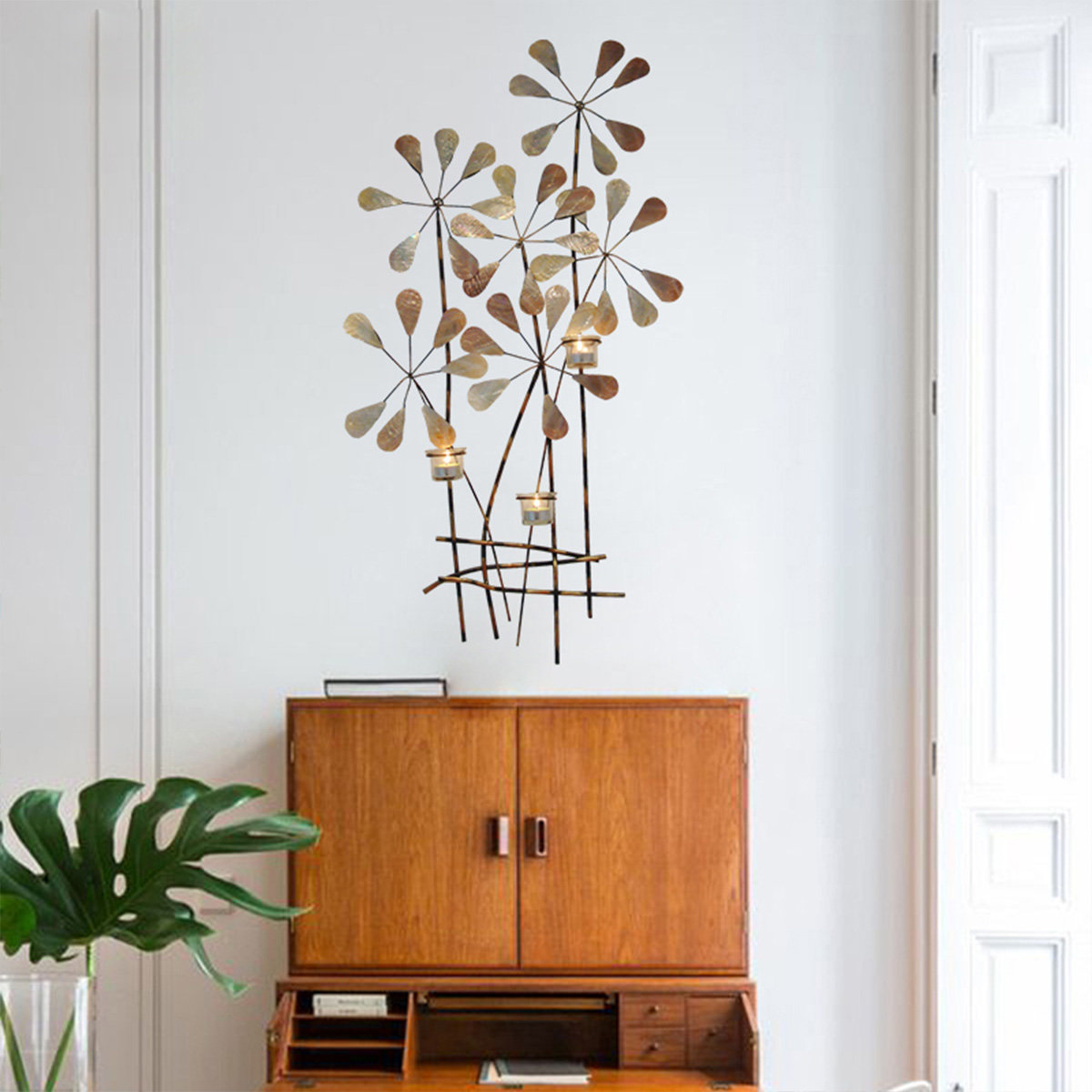 STONE DRAGON TILE ARTS LLC Vintage Wrought Iron Shell Wall Coverings ...