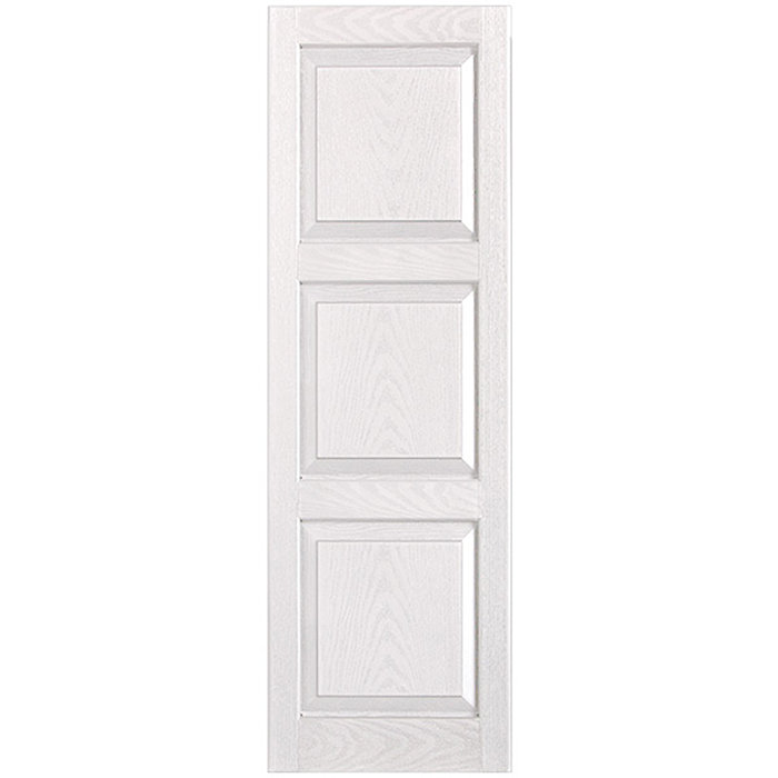 Alpha Shutters Custom Three Panel-style Raised Panel Vinyl Shutters ...