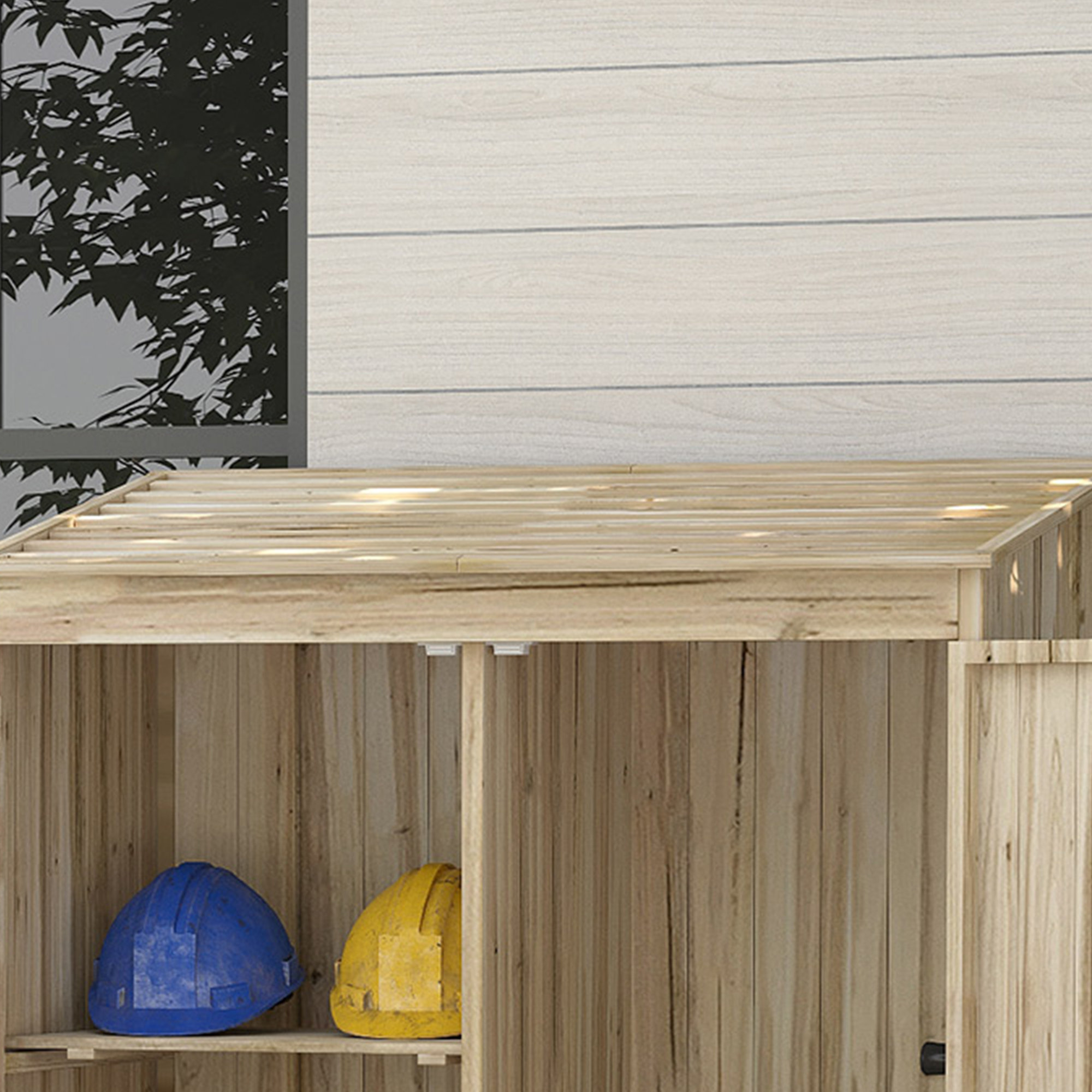 Outsunny 4 ft. W x 2 ft. D Solid Wood Vertical Storage Shed | Wayfair