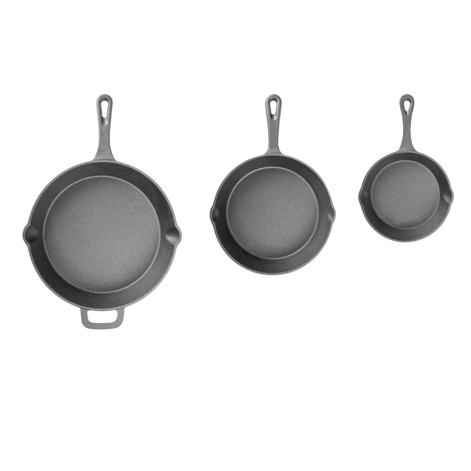 Lexi Home 3 Piece Cast Iron Frying Pan Set & Reviews | Wayfair