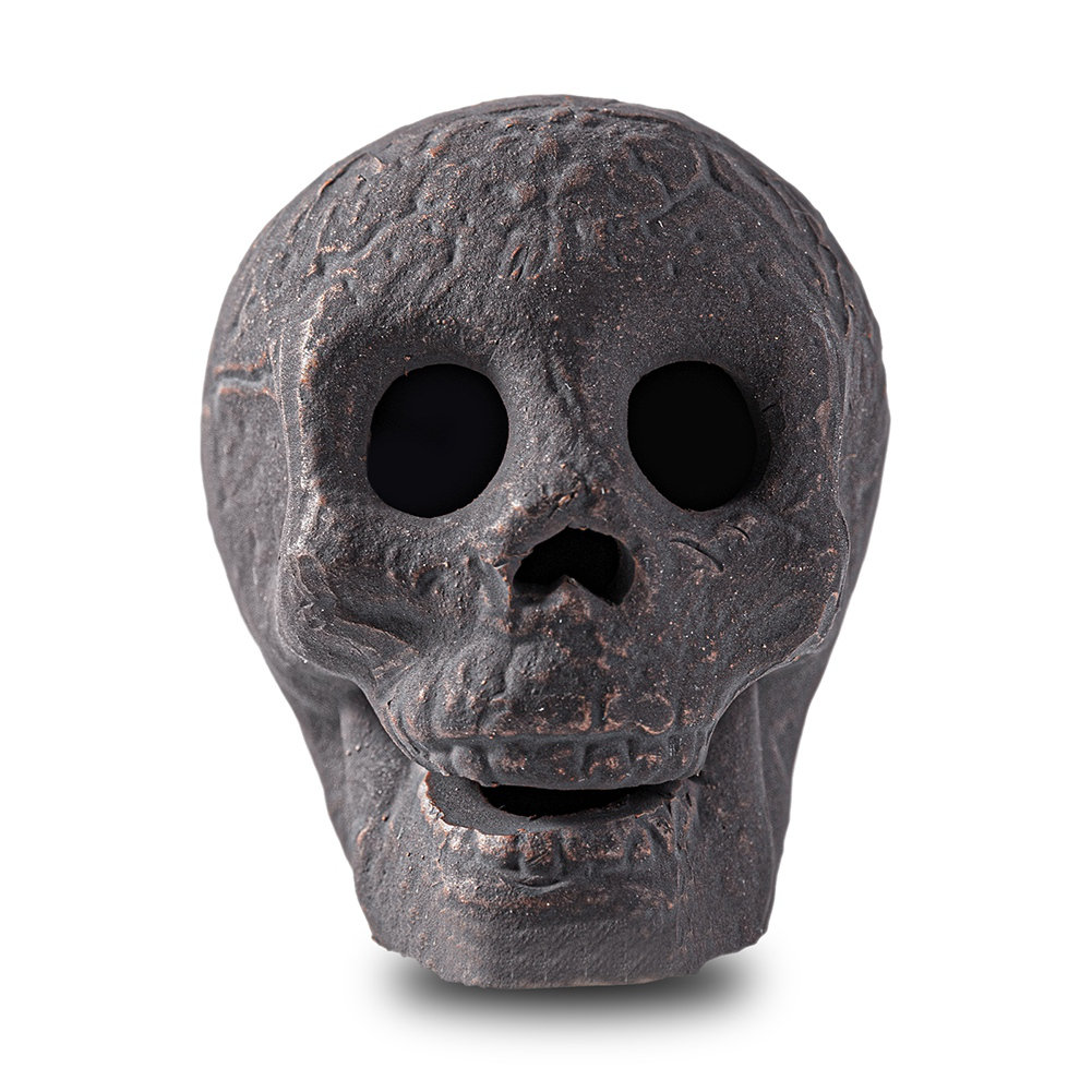 The Holiday Aisle® Halloween Imitated Human Skull Gas Log Skull Heads Decor Pumpkin Props ...