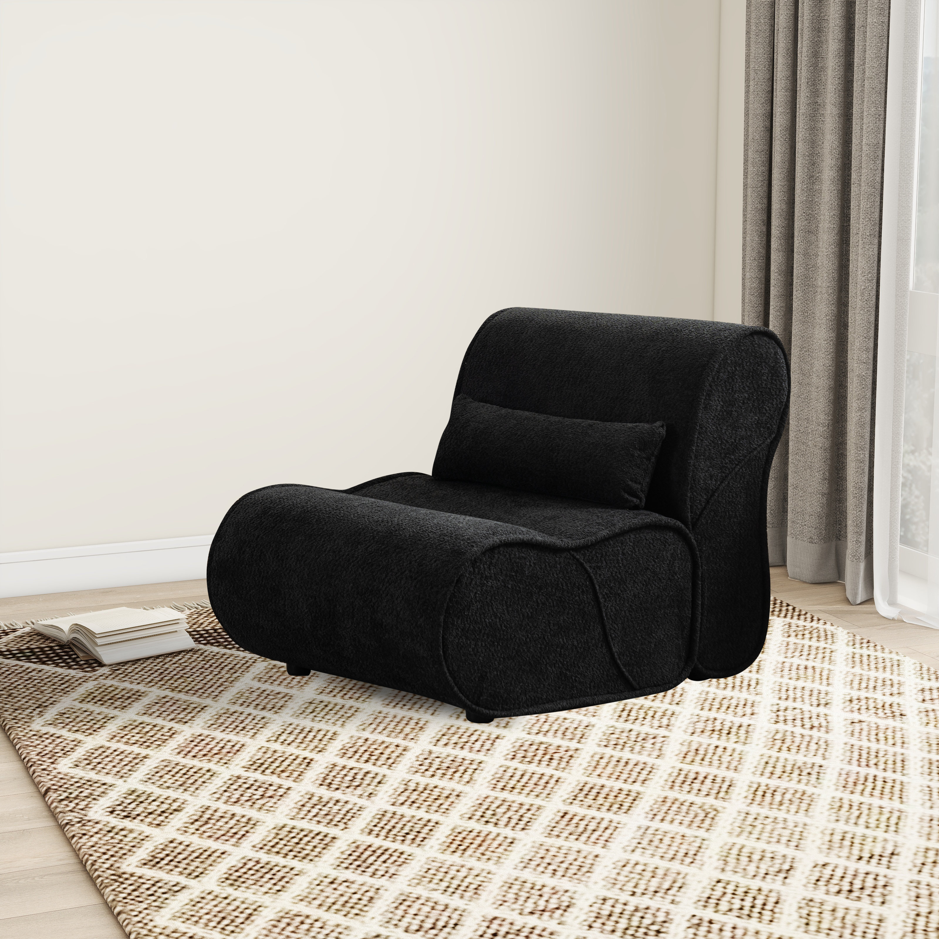 Latitude Run® Comfortable Slipper Chair With Waist Pack Padding ...