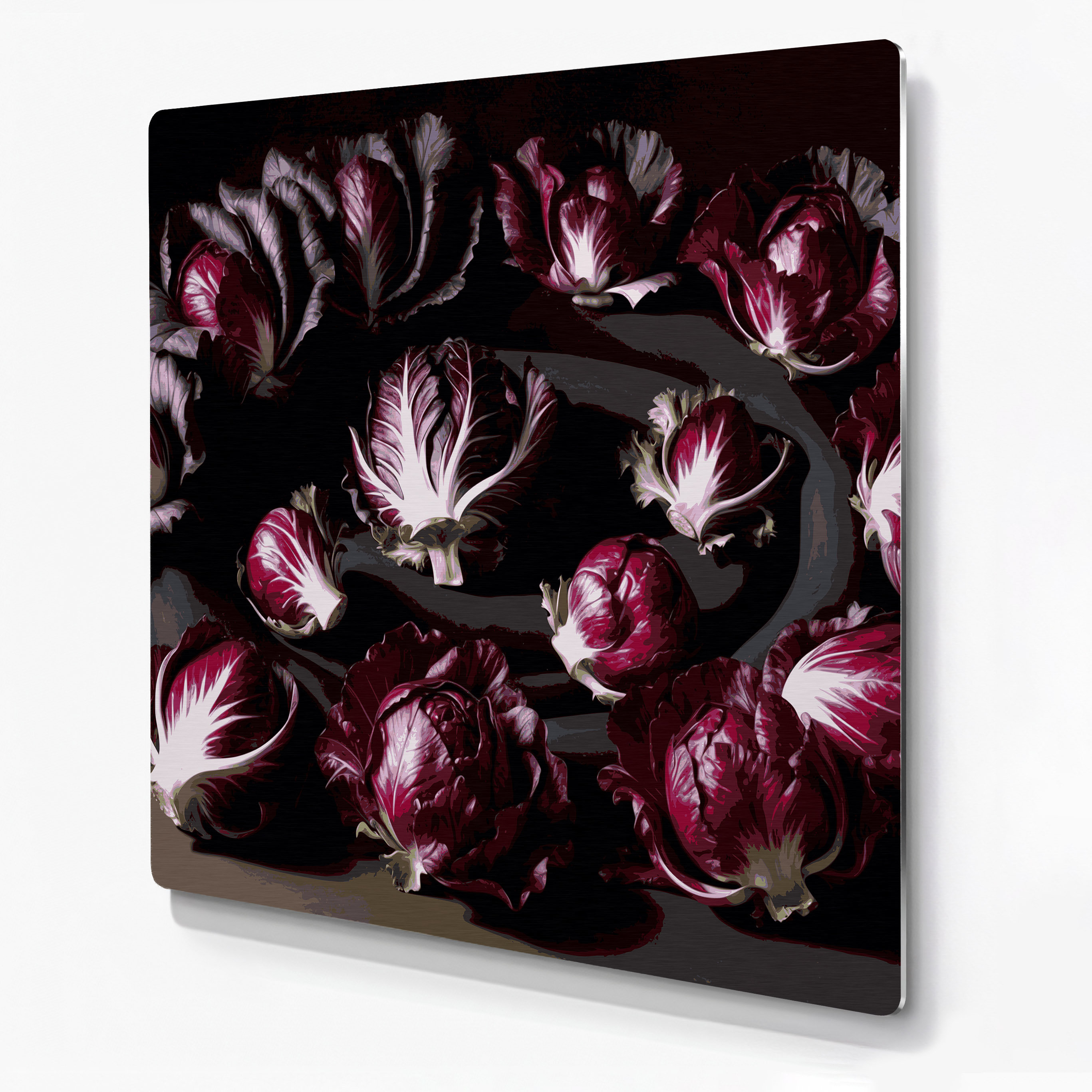 Latitude Run® Vegetables Radicchio Red Metal Wall Art | Wayfair