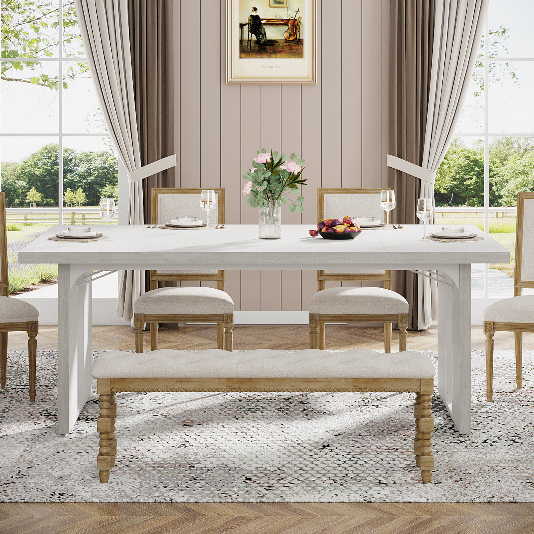 Laurel Foundry Modern Farmhouse® Baron Rectangular 70.9" Dining Table ...