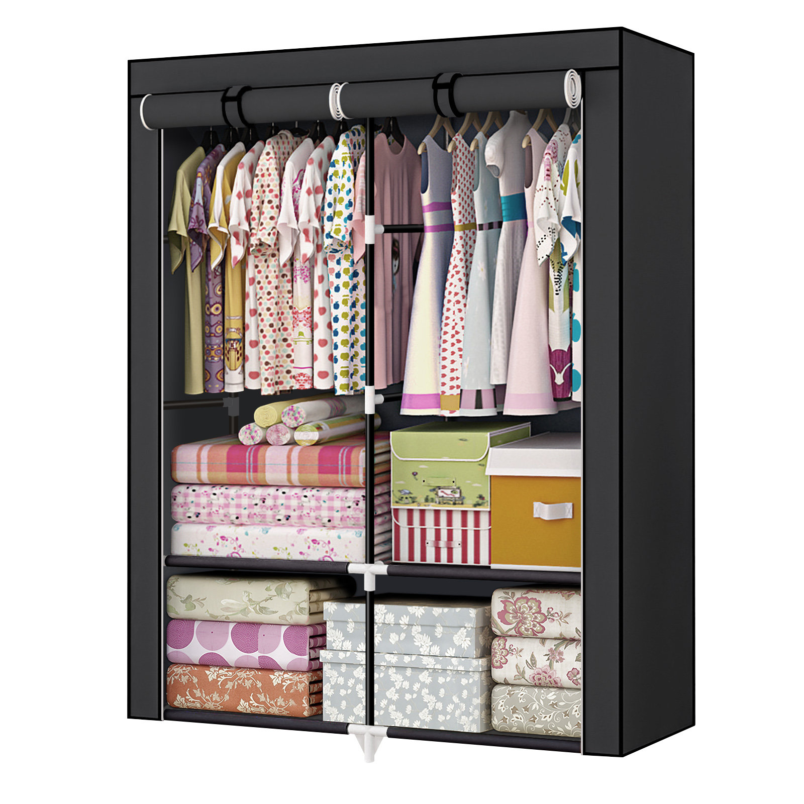 Rebrilliant Ippe 43'' W Portable Wardrobe & Reviews - Wayfair Canada