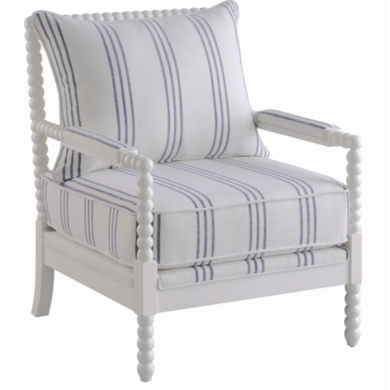 Wildon Home® And Upholstered Stripe Accent Chair | Wayfair