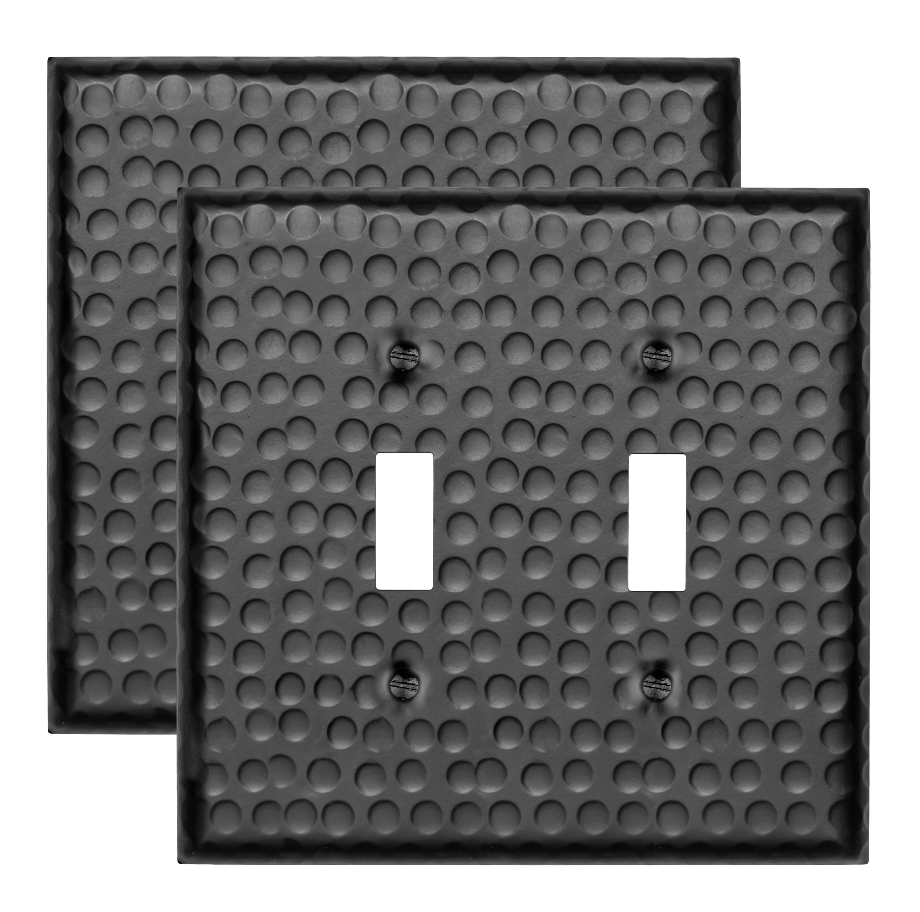 Monarch Abode Hand Hammered 2-Gang Toggle Light Switch Standard Wall ...