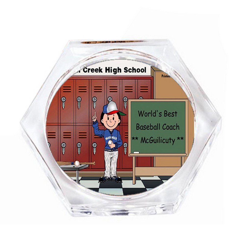 Printed Perfection Personalized Coach, Baseball - Female Drink Coaster ...