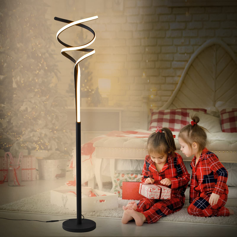 Wrought Studio™ 63’’ Led Novelty Floor Lamp Dimmable Black Floor Lamp ...