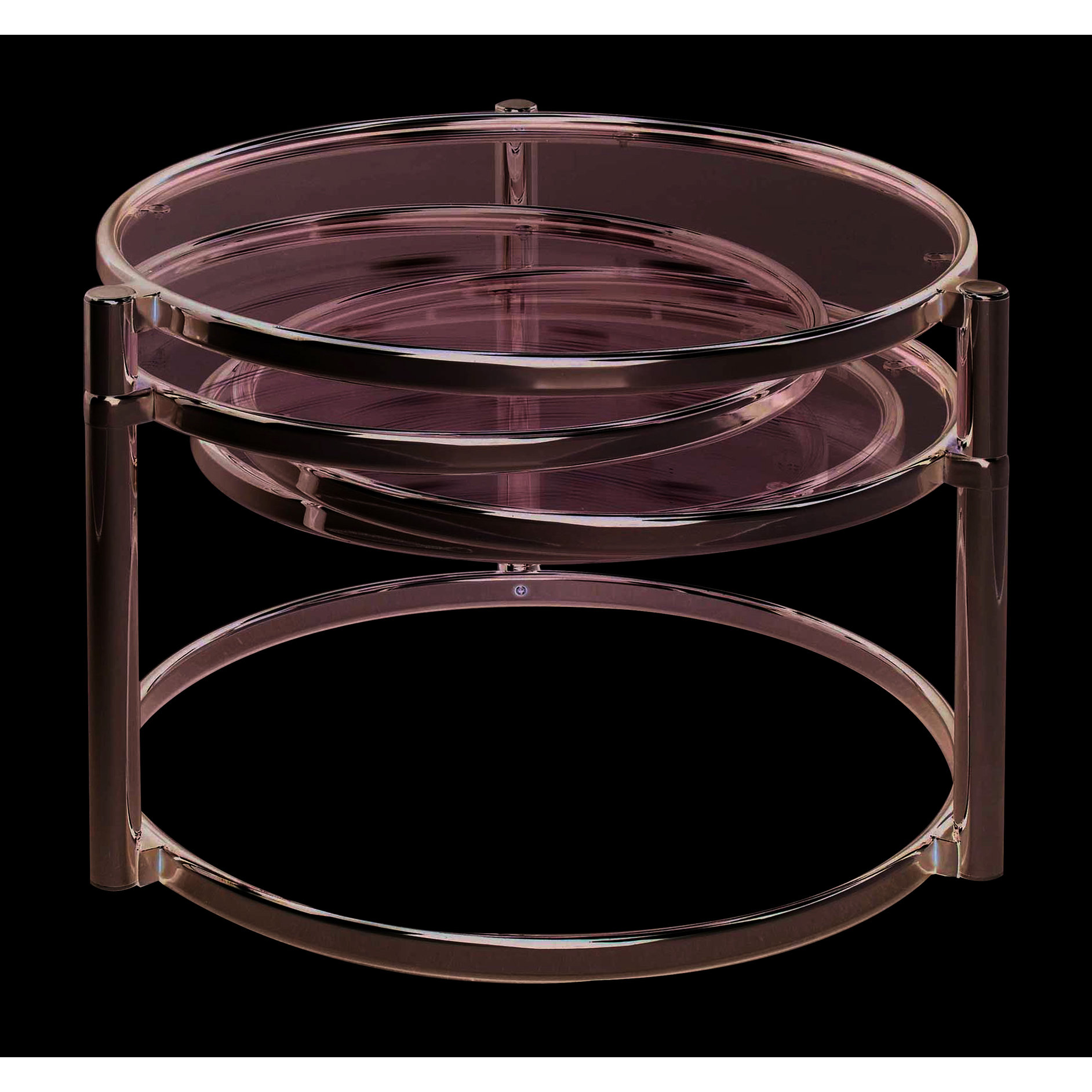 Ivy Bronx Contemporary And Glass Nesting Coffee Table, 3 Extendable ...