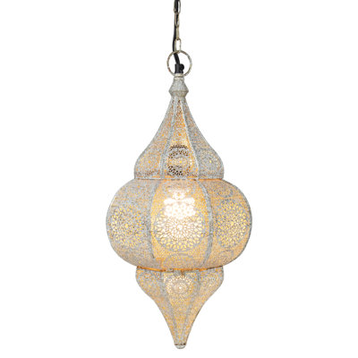 Northlight 18" Moroccan Style Hanging Lantern Ceiling Light Fixture ...