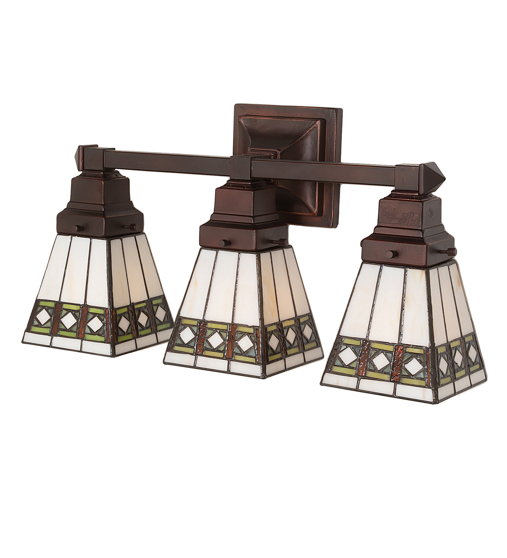 Meyda Lighting Meyda Tiffany & Stained Glass 3 - Light Dimmable Vanity ...