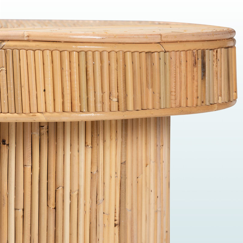 Bay Isle Home™ Kenner Natural Rattan Console Table in Modern Bohemian ...