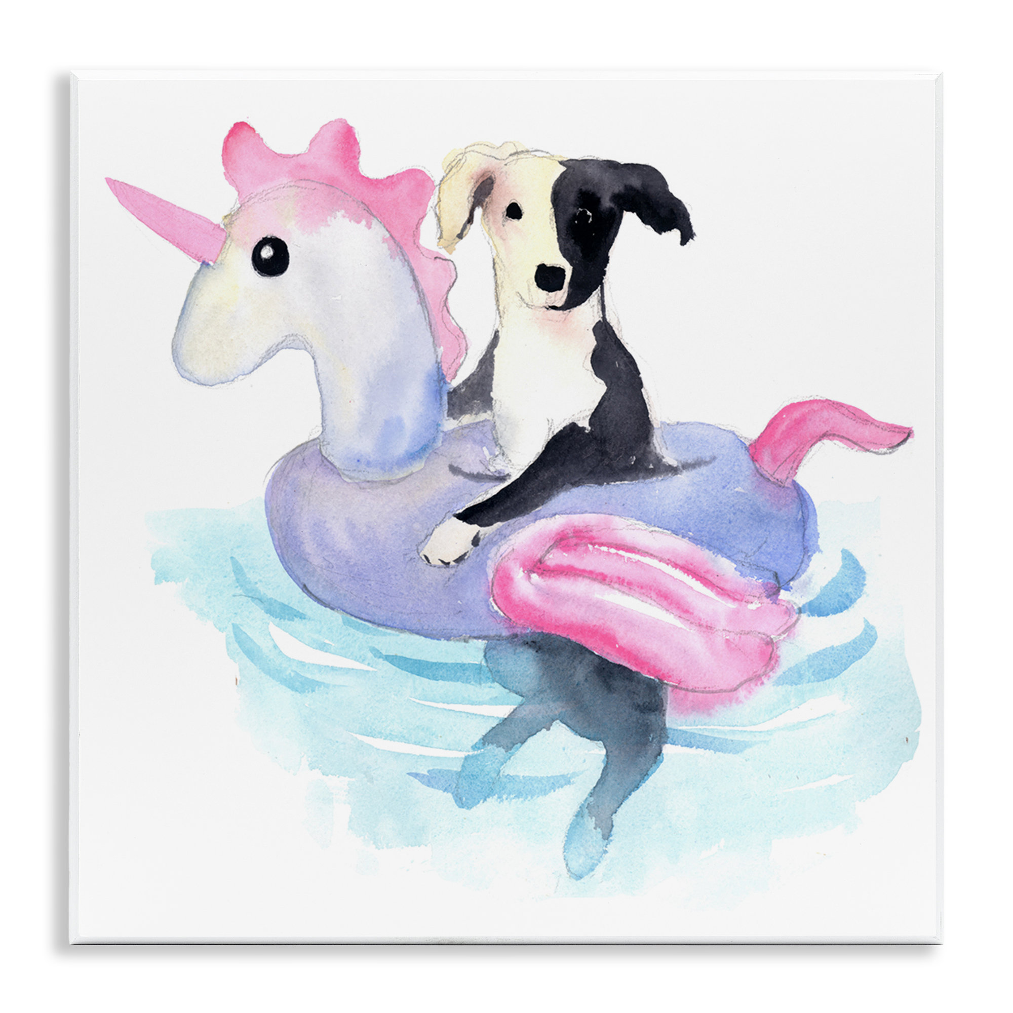 Highland Dunes Sandy Dog Pool Float Wall Plaque Art by Geoff Allen ...