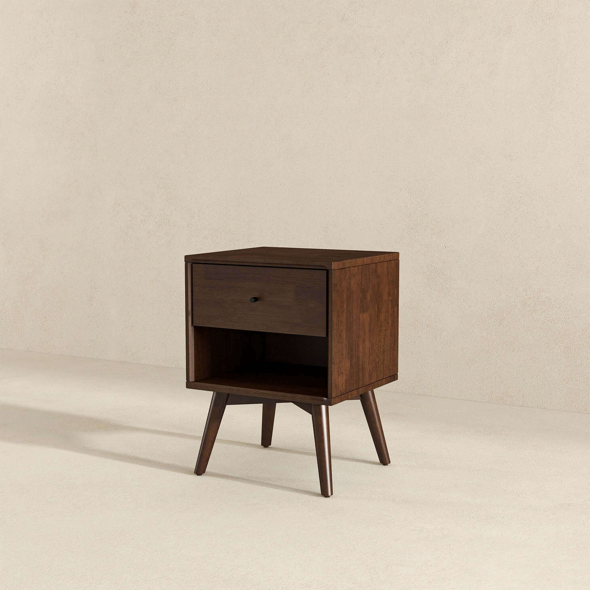 Corrigan Studio Caroline Mid Century Modern Style Night Stand 1-Drawer ...