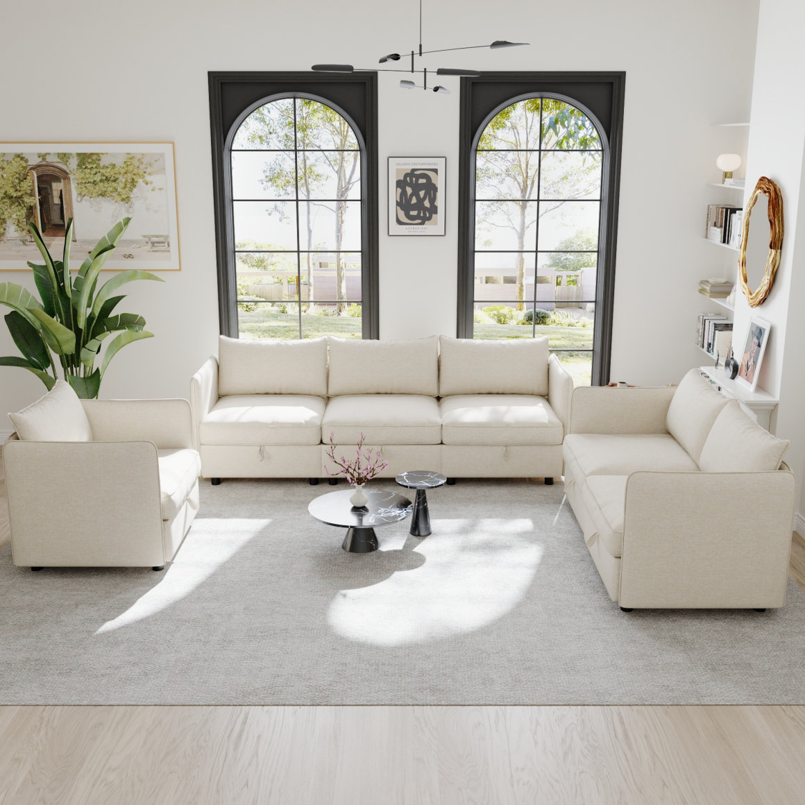 Ebern Designs Modern Sofa Side Armrest For Modular Sofa Combo Parts ...