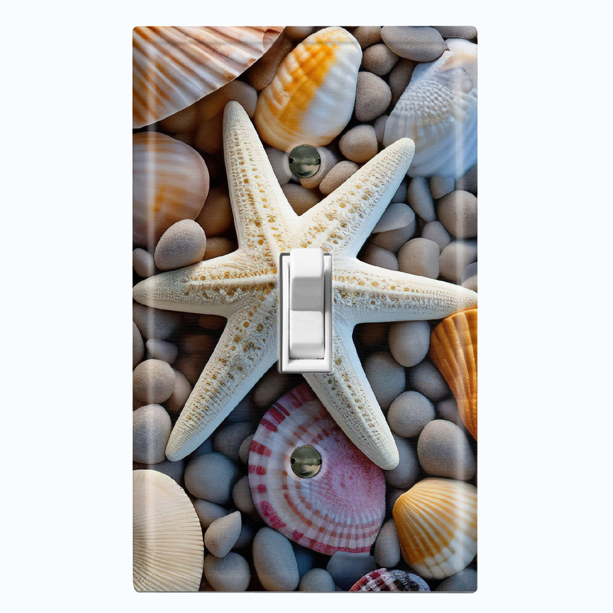 WorldAcc Colorful Sea Shell Star Fish Nature Themed 1 - Gang Toggle ...