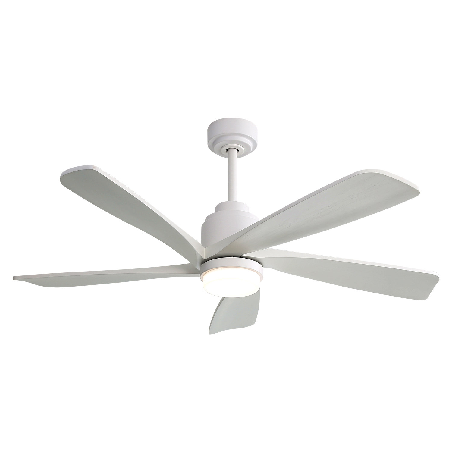 Ivy Bronx 52 Inch Ceiling Fan With Dimmable Led Light 5 Solid Wood ...