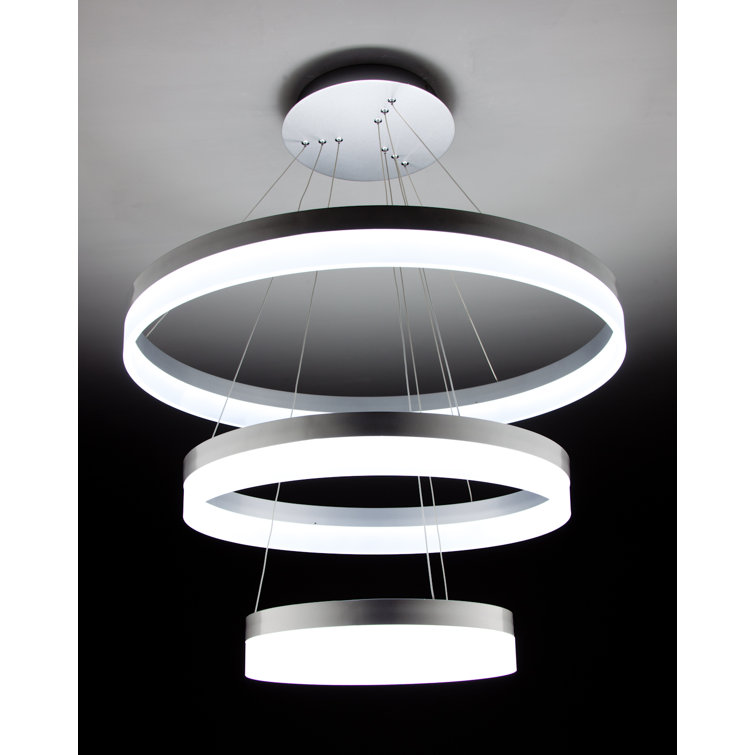 Metro Lane Fenrir 3 - Light Geometric Tiered LED Pendant | Wayfair.co.uk