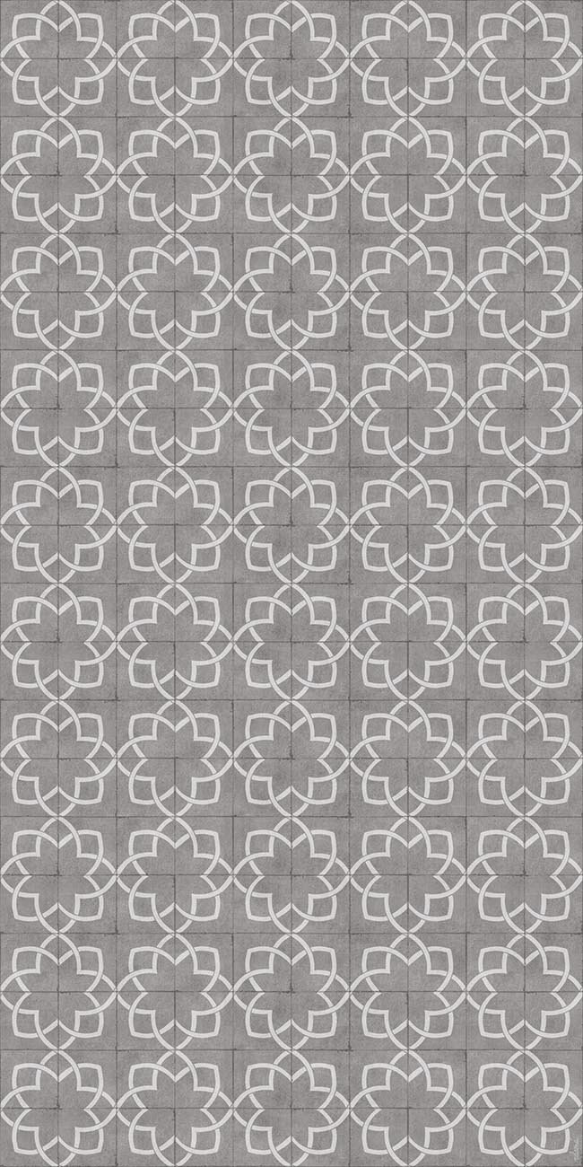 ADAMA LLC Manos Geometric Vinyl Area Rug in Gray | Wayfair