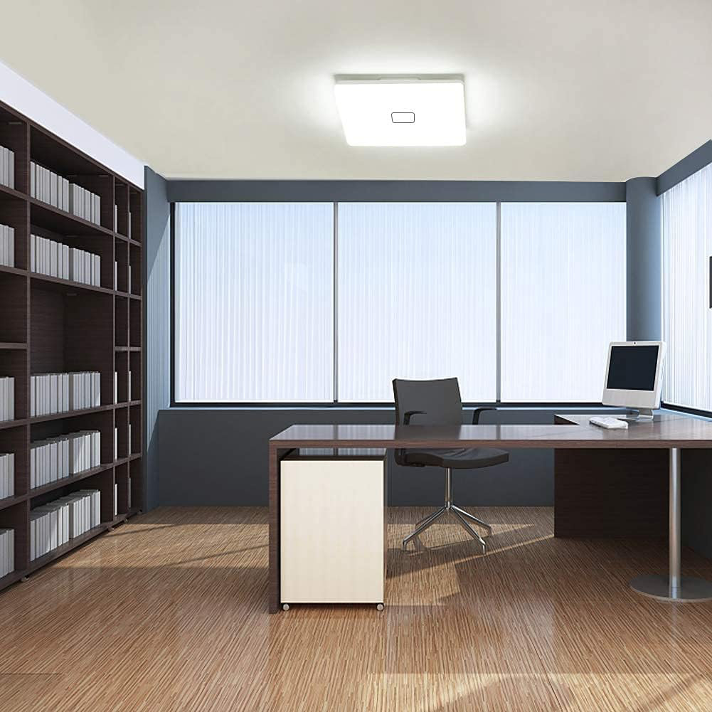 c&g home 5000K LED Ceiling Light Flush Mount 24W 12.6In Square LED ...