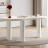Latitude Run Dining Room Table, Irregular Dining Table, White Dining ...