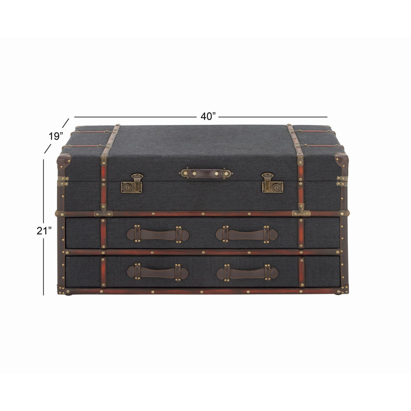 Breakwater Bay Aaban Vintage Trunk Style Coffee Table | Wayfair
