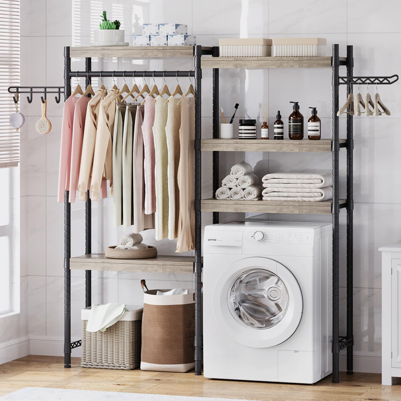 17 Stories 5-tier Wooden Laundry Organization Shelf & Reviews | Wayfair