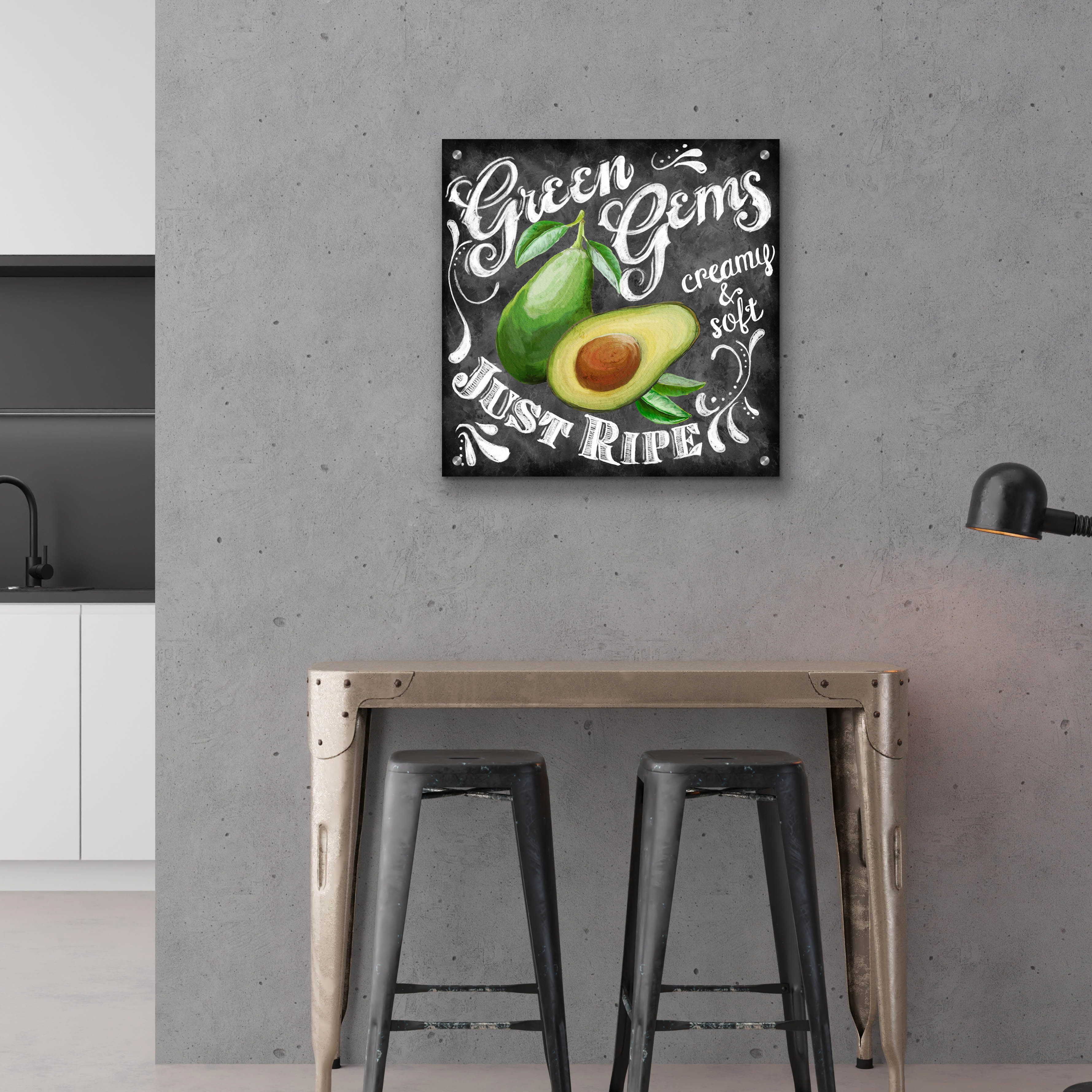 Gracie Oaks 'Chalkboard Avocado' by Art Licensing Studio Acrylic Glass ...