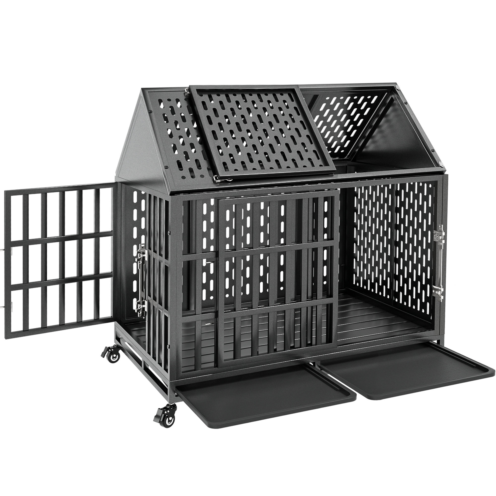 Archie & Oscar™ Heavy Duty Dog Crate with Self-Locking Latches, Large ...