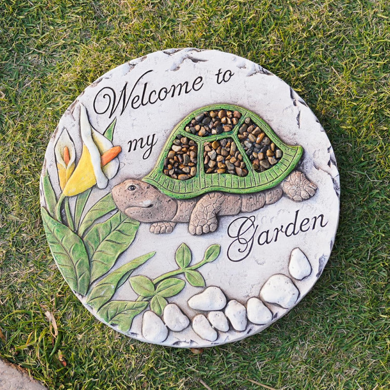 Arlmont & Co. Tortoise Decorative Stepping Stones | Wayfair