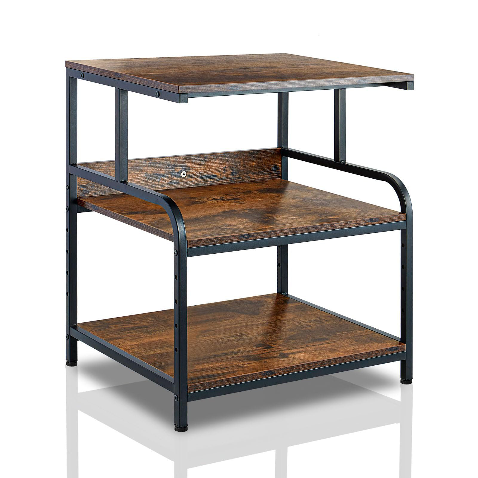 COAHAHA 3-Tier Printer Cart With Adjustable Shelves & Wheels, Large ...