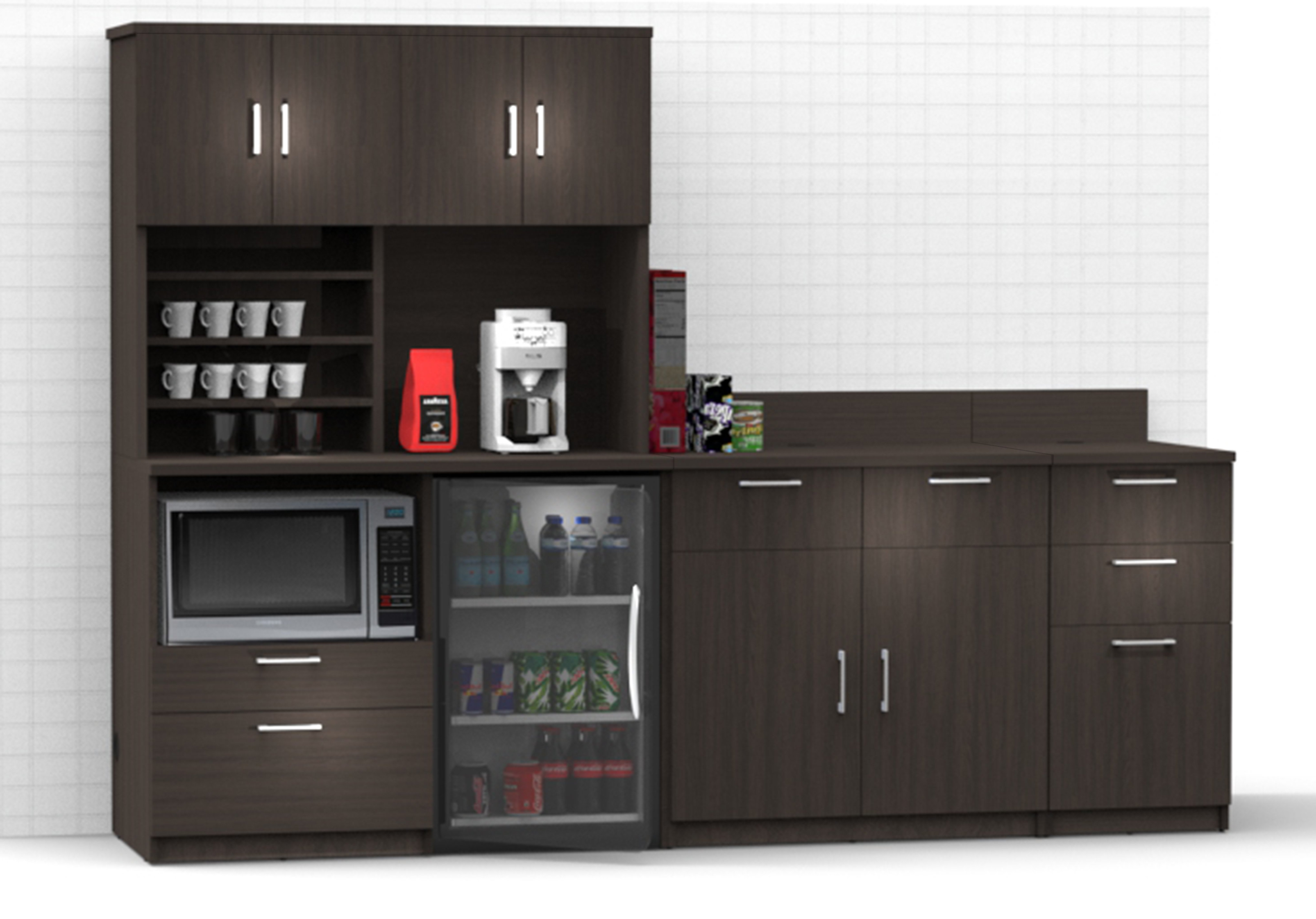 Breaktime Buffet Sideboard Kitchen Break Room Lunch Coffee Kitchenette ...