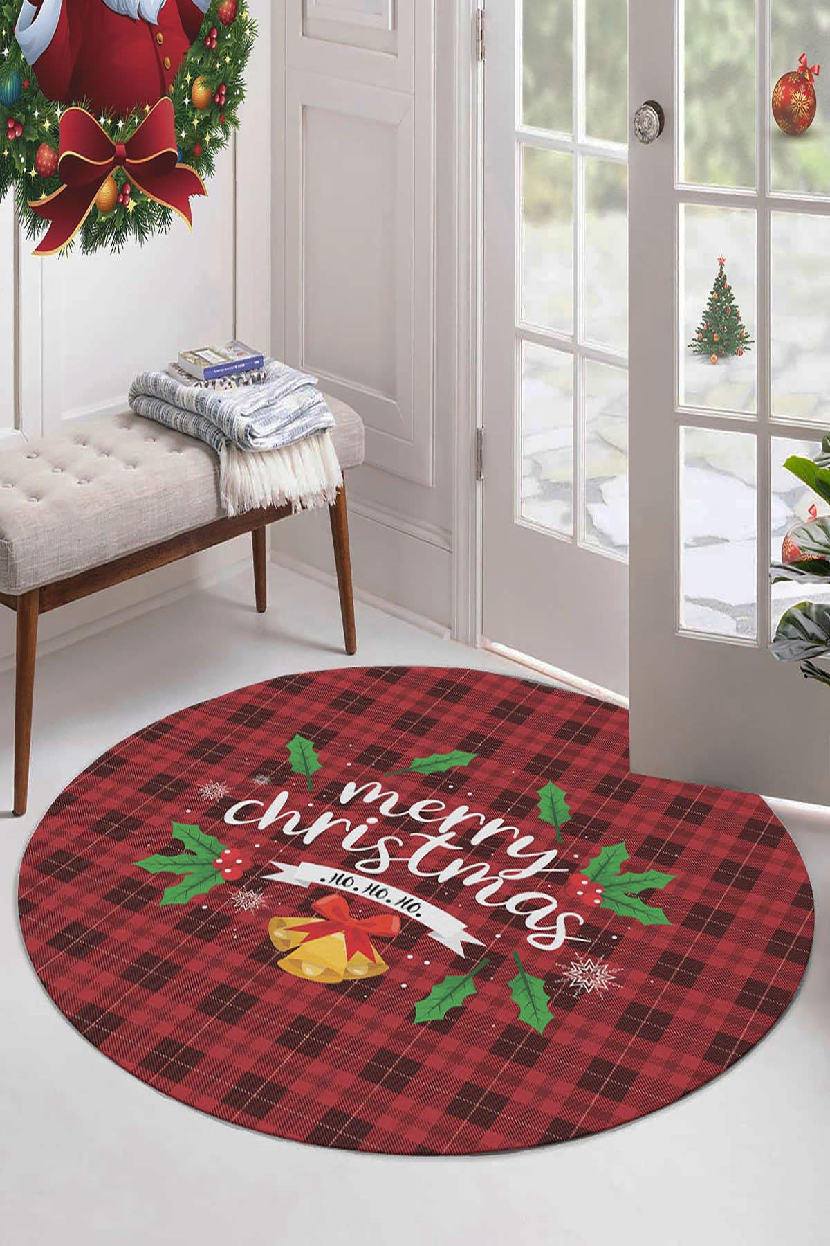 The Holiday Aisle® Red Round Christmas Rug_461 - Wayfair Canada