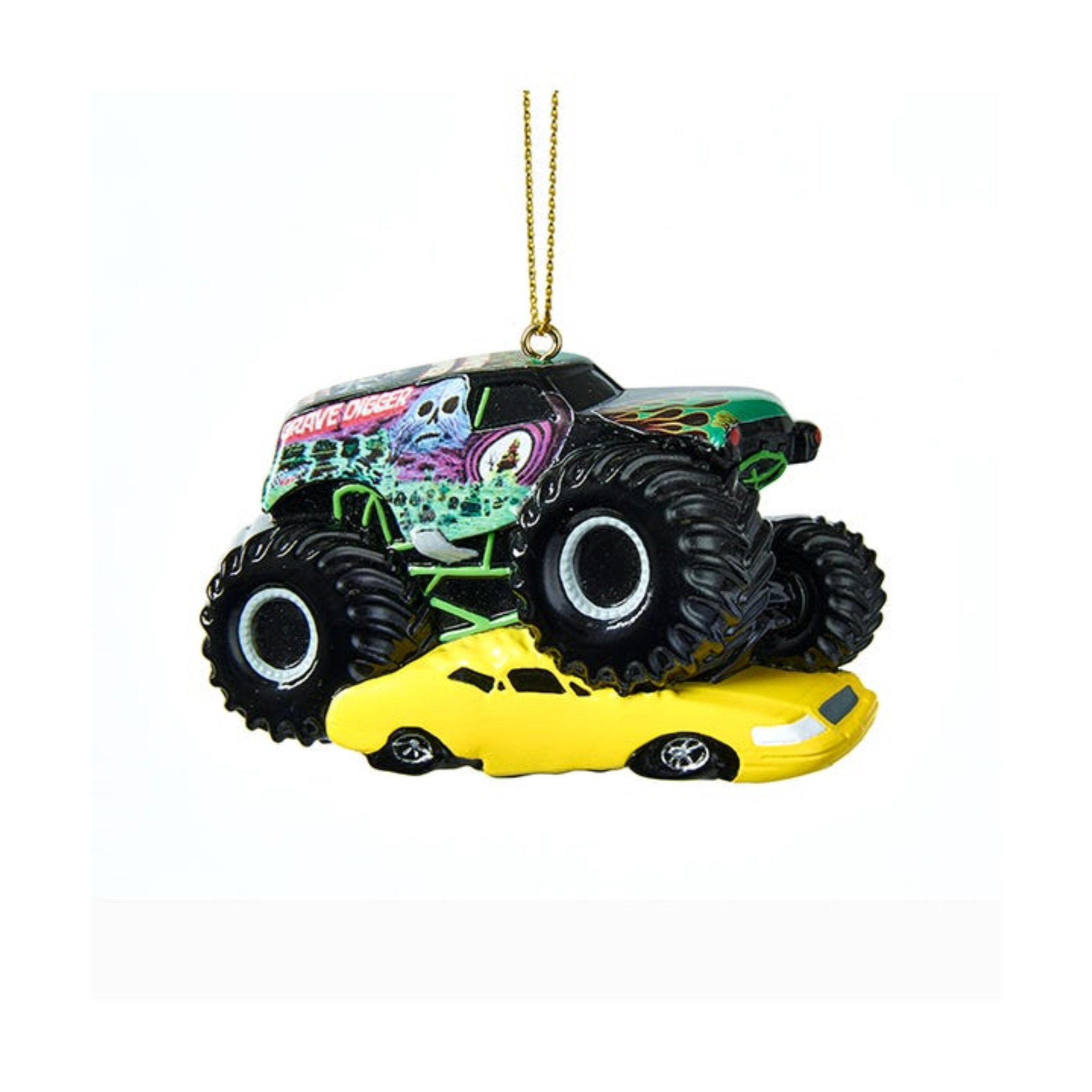 Kurt Adler Hanging Christmas Tree Ornament, Monster Jam Grave Digger ...