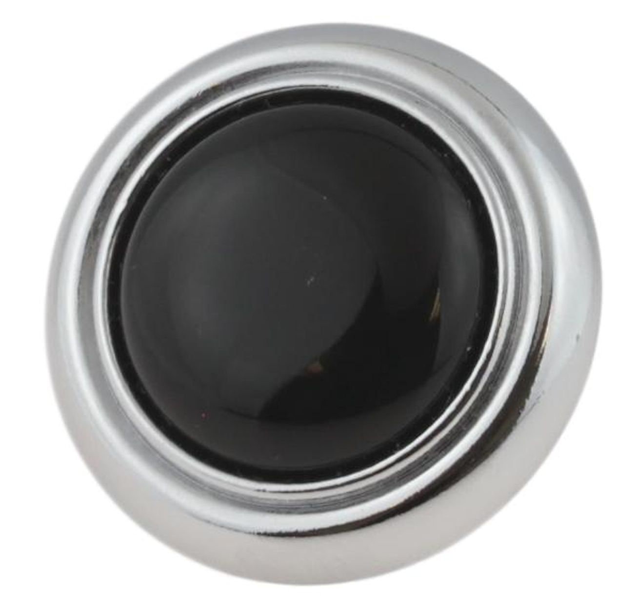 D. Lawless Hardware (5 Pack) 1-1/4 inch Black Insert Knob Chrome ...
