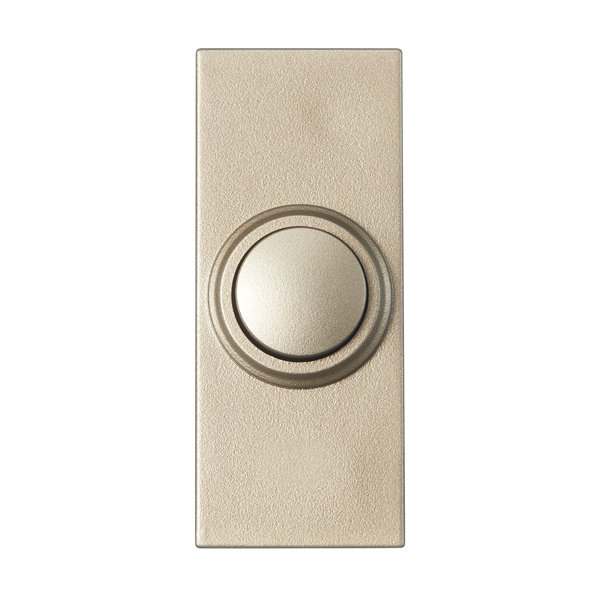 Symple Stuff Heath Zenith Satin Nickel Wireless Push Doorbell Button ...