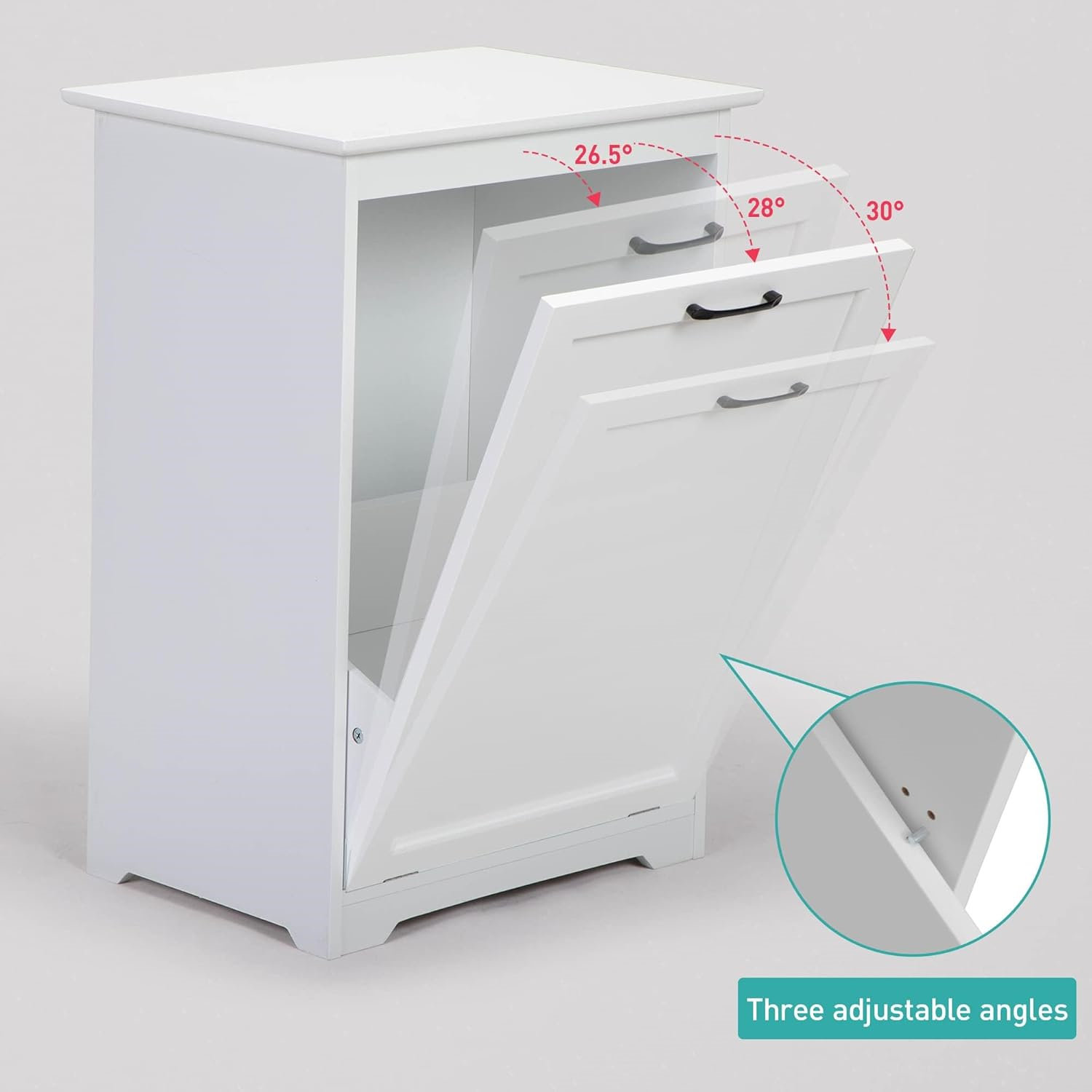 Rockpapa Furniture Adjustable Angle Trash Can Cabinet - Tilted Kitchen ...