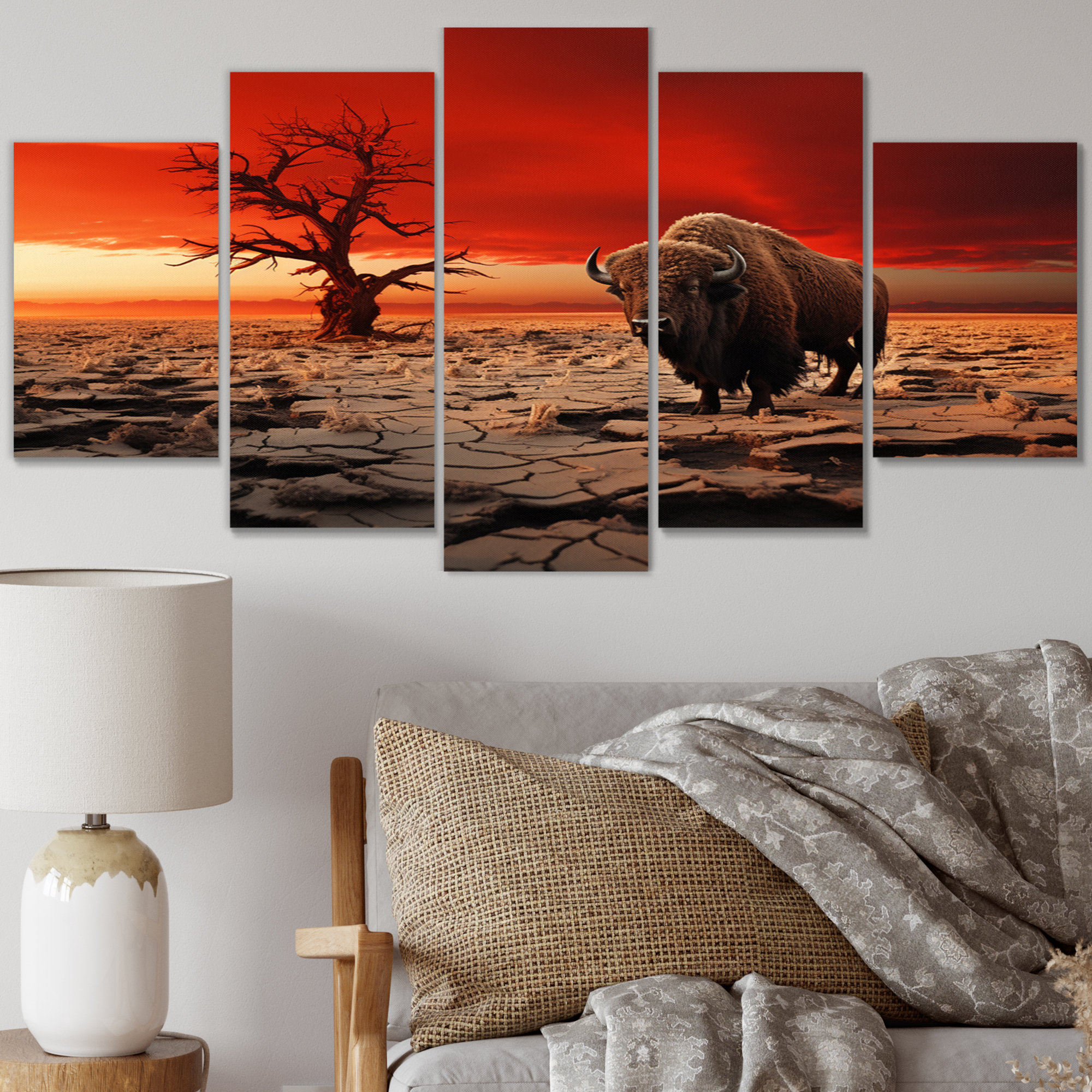 Millwood Pines Bison Silent Strength I - Animals Metal Wall Decor Set ...
