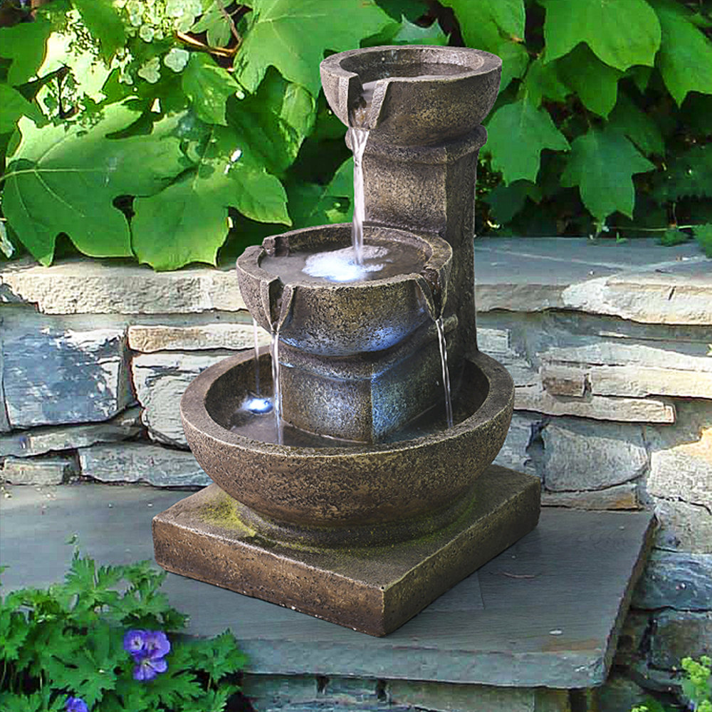 Winston Porter Fontaine d'extérieur en cascade - fontaines de jardin ...