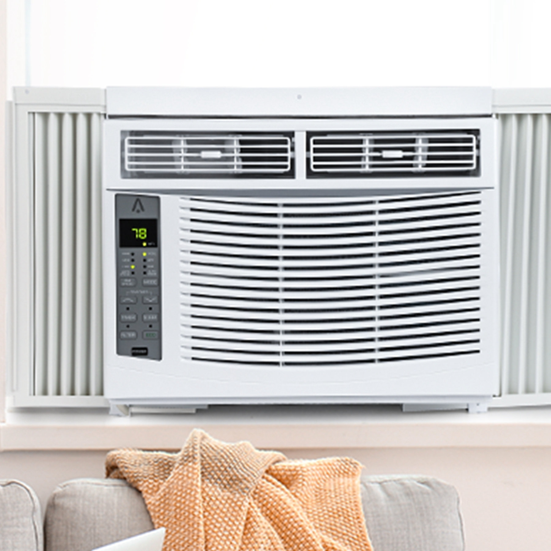 Euker 6000 BTU Wi-Fi Connected Window Air Conditioner for 250 Square ...