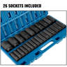 17 Stories Impact Socket Set 1/2 Inches 26 Piece Impact Sockets, Deep ...