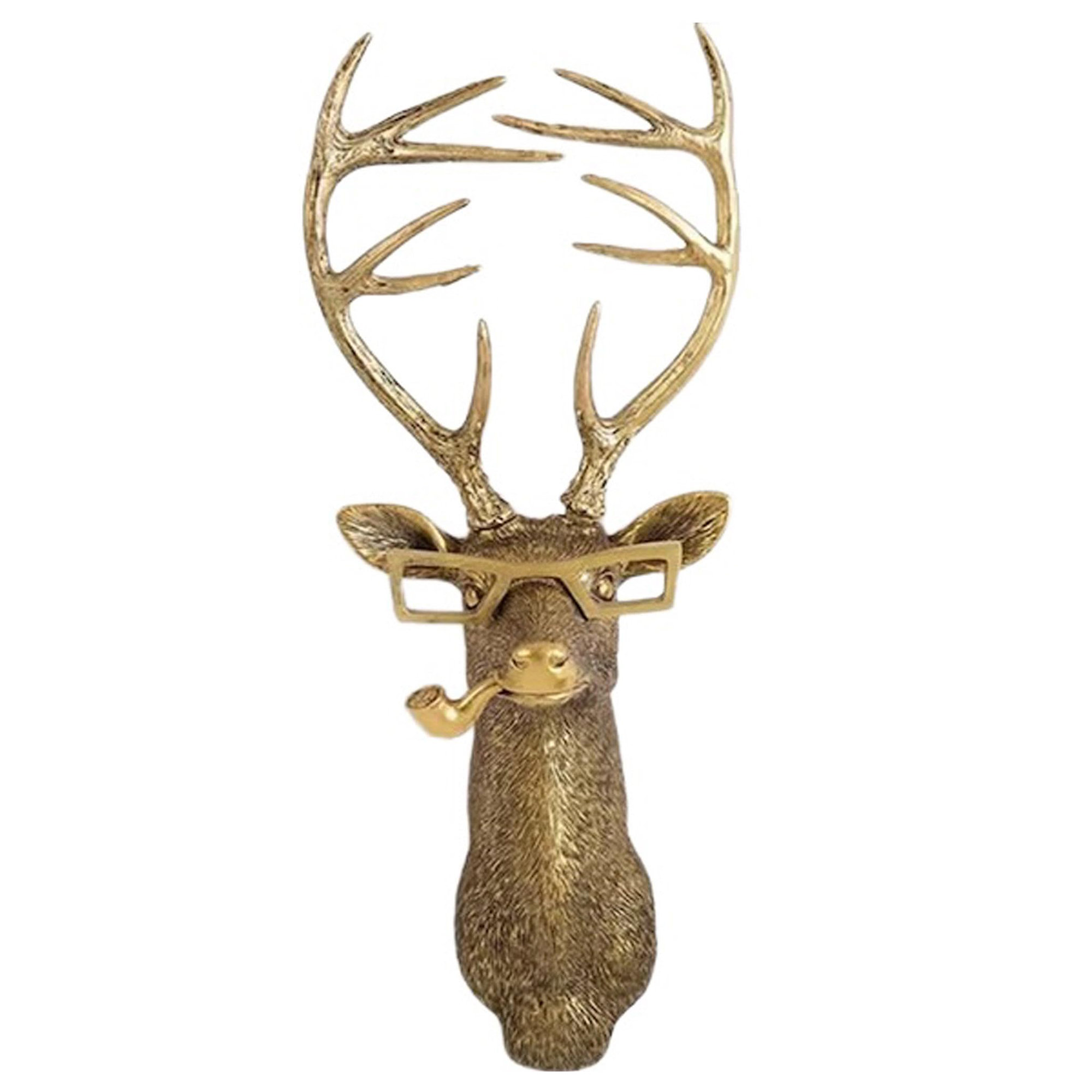 Trinx Gold Animal Head Wall Decor Wall Sculpture Home Decor Statue ...