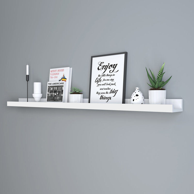 Ebern Designs Wall Shelf Ledge 3.9 X 43.3 Inches With Front Edge | Wayfair
