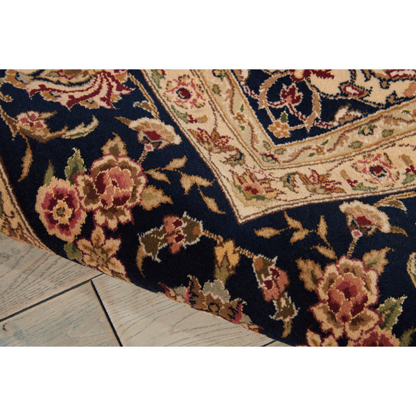 Darby Home Co Bilbrey Handmade Hand-Knotted Wool Burgundy/Brown Rug ...