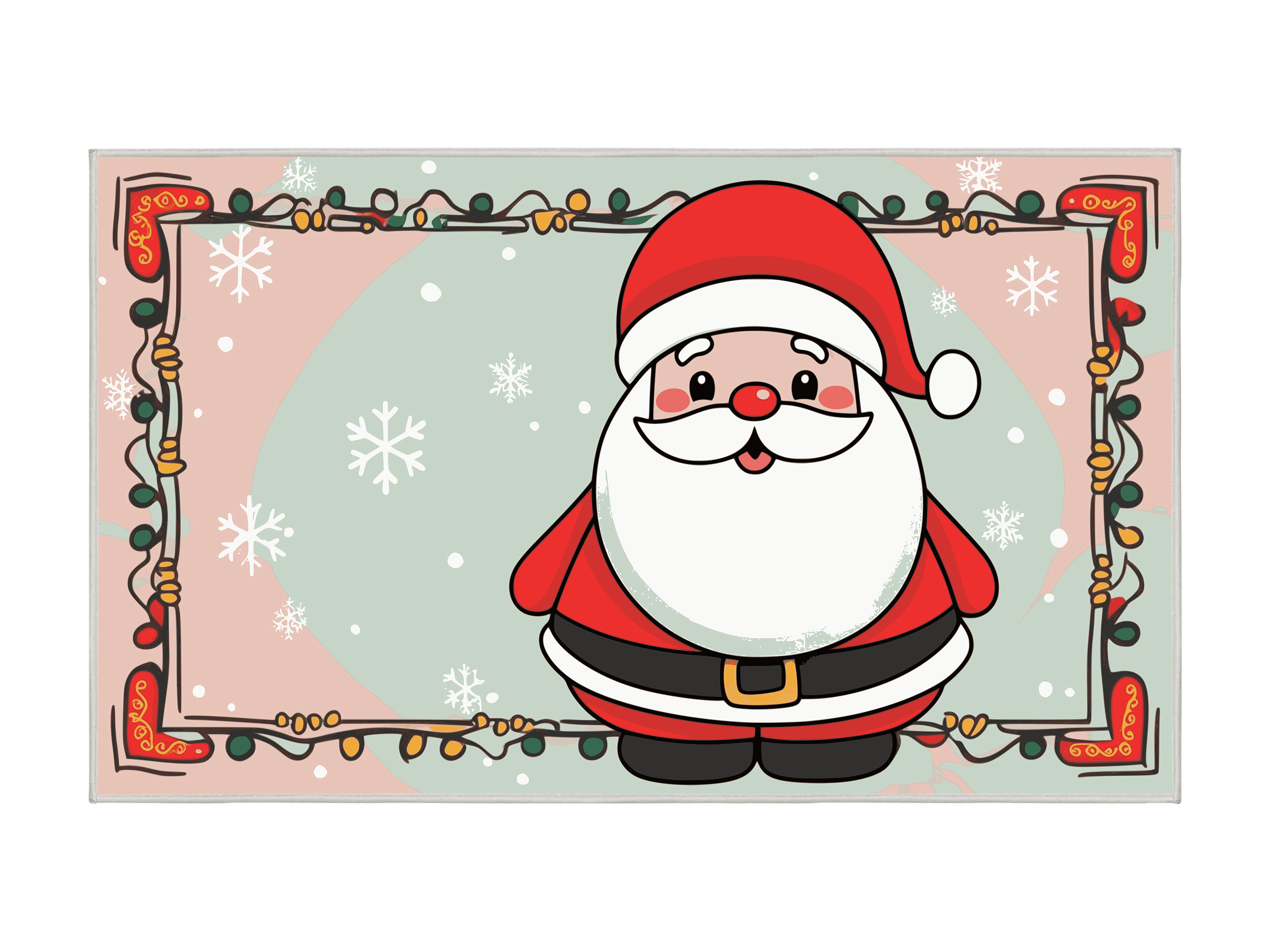 The Holiday Aisle® Christmas Winter Holiday Rug | Wayfair